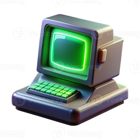 Beautiful Classic A Vintage Computer Terminal Displaying Cryp 4k 57578600 Png