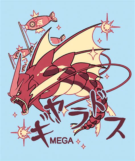 Magikarp Gyarados And Mega Gyarados Pokemon Drawn By Pinkgermy