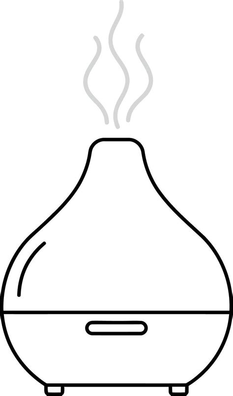 Aromatherapy Diffuser Emitting Steam In Minimalistic Design Style Art 60403705 Vector Art At