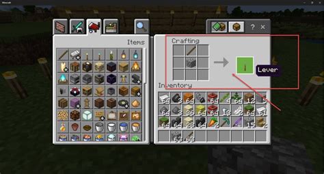 How To Make A Lever In Minecraft