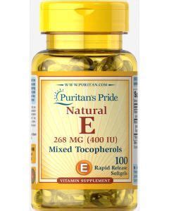 Витамин Е и смесь токоферолов, Vitamin E Mixed Tocopherols, Puritan's ...