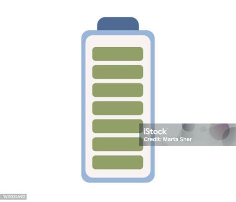 배터리 충전 높은 표시등 아이콘입니다 Сharge 수준 충전 전력 완전히 충전된 배터리 벡터 플랫 일러스트 레이 션 0명에 대한 스톡 벡터 아트 및 기타 이미지 Istock