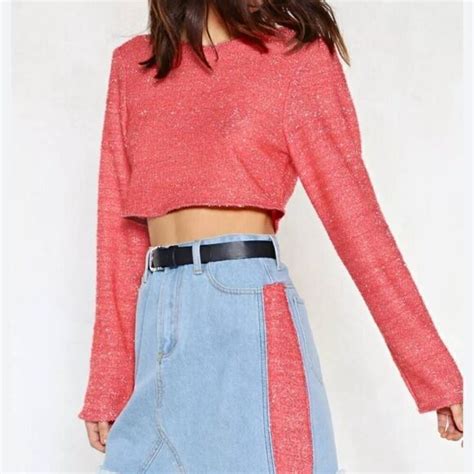 Nasty Gal Tops Nwtnasty Gal Rise Above Textured Knit Croptop Poshmark