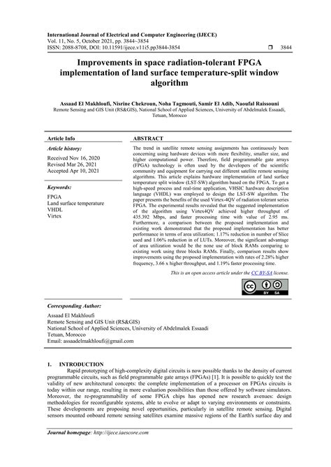Improvements In Space Radiation Tolerant Fpga Implementation Of Land Surface Temperature Split