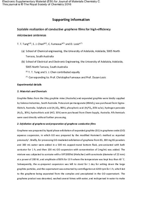 Pdf Scalable Realization Of Conductive Graphene Films For High