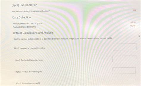 solved 2pts hydroboration yes are you completing this