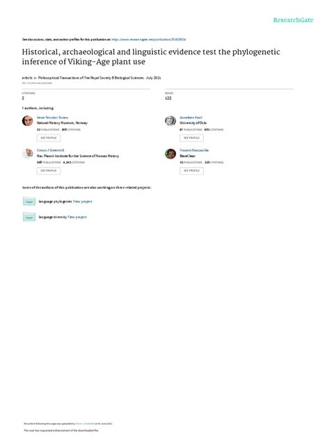 Historical Archaeological And Linguistic Evidence Pdf Linguistics
