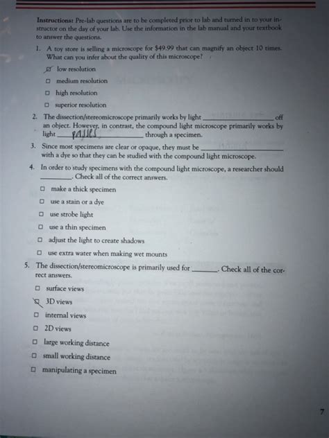 Solved Instructions Pre Lab Questions Are To Be Completed Chegg Com