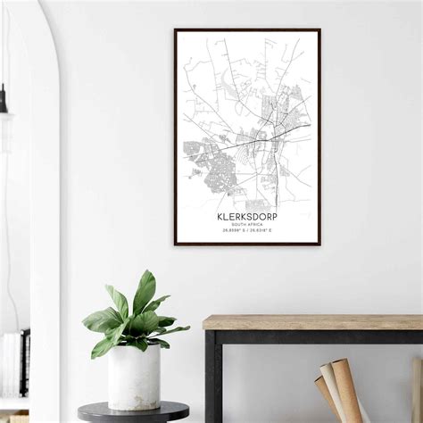Klerksdorp South Africa Map Poster Klerksdorp City Road Wall Art Print Custom Maps And Posters