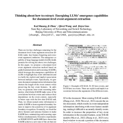 Thinking About How To Extract Energizing Llms Emergence Capabilities For Document Level Event