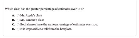 Solved Question The Boxplots Below Show The Number Of Chegg