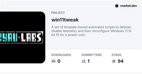 Win11tweak Ecosystem Directory Market Dev