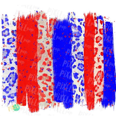Red And Blue Brush Stroke Background Hand Drawn Sublimation Etsy