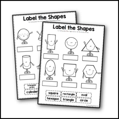 Label The Shapes Printables Club