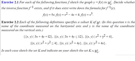 Solved Exercise For Each Of The Following Functions F Chegg