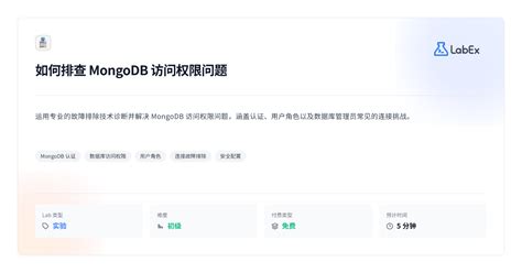 如何排查 Mongodb 访问权限问题 Labex