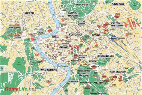 Подробная карта древнего рима