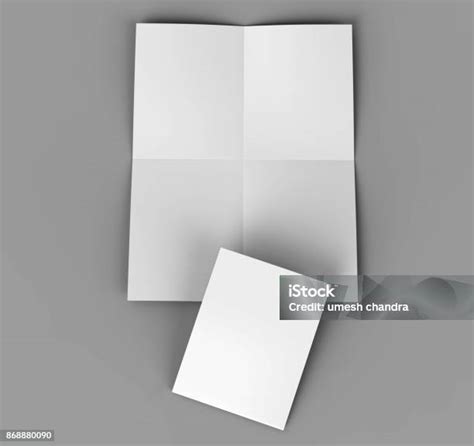 프랑스 배 A4 A5 평방 브로셔 전단지를 모의 리플릿 및 디자인 템플릿 빈 흰색 3d 그림을 렌더링합니다 4에 대한 스톡 사진 및 기타 이미지 Istock