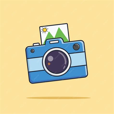 Ilustração Polaroid De Câmera Vintage Vetor ícone Design Vetor Premium