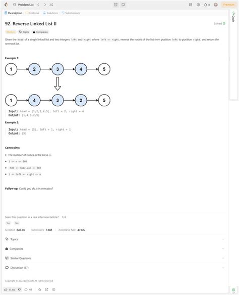 Leetcode Python Linkedlists Codeexplanation Veenayak Sirohi