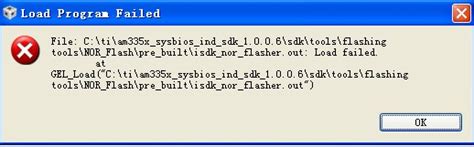 error about am335x sysbios ind sdk 1 0 0 6 ccs5 2 0 00069 win32