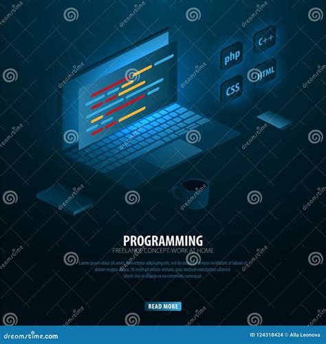 Isometric Developing Programming And Coding Technologies Can Use For