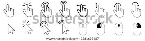 computer mouse pointer ui hyperlink click stock vector royalty free