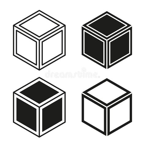 3d Cube Vector Set Isometric Black And White Cubes Geometric Shapes Collection Abstract