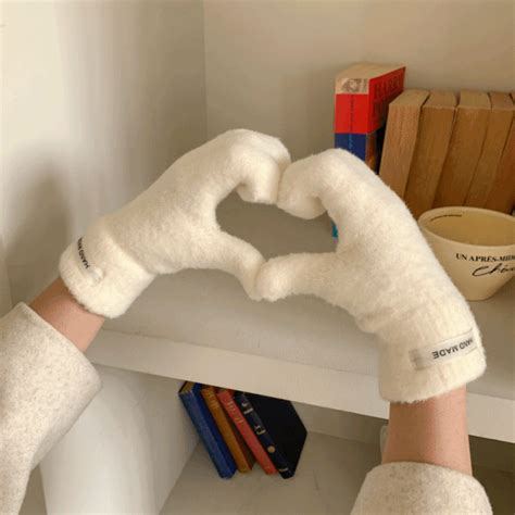 블루씨티 손모아 파스텔 아이스크림 핸드메이드 장갑 7color 위시버킷