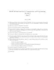 Introduction To Computation And Programming Quiz Problems Course Hero