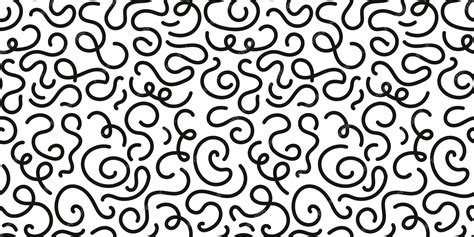 Premium Vector Black Confetti Squiggle Pattern Seamless Pattern With Squiggle Elements