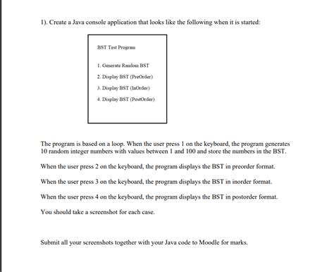 Solved 1 Create A Java Console Application That Looks Like