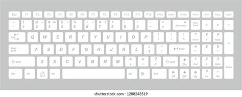 White Computer Keyboard Stock Illustration 1288243519 Shutterstock