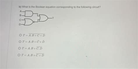 B What Is The Boolean Equation Corresponding StudyX