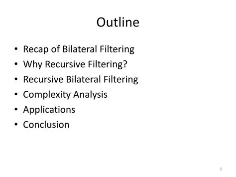 Ppt Recursive Bilateral Filtering Powerpoint Presentation Free