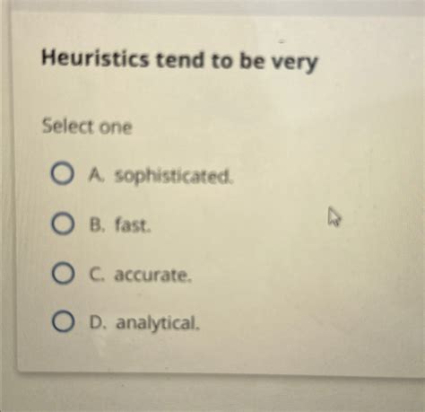 Solved Heuristics Tend To Be Veryselect Onea