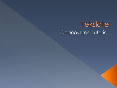 Cognos Free Tutorial Pptx Powerpoint Presentation Ppt