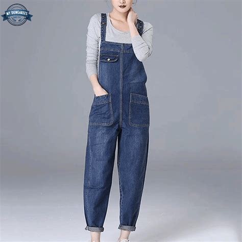 Women Blue Denim Dungarees My Dungarees