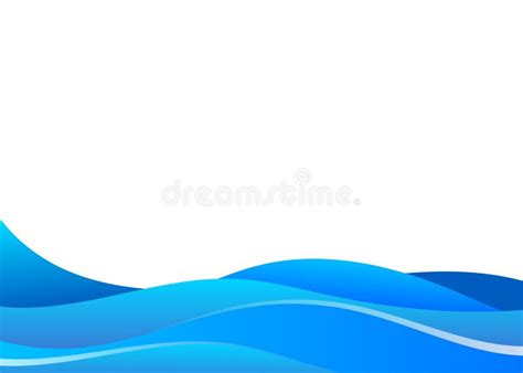 Blue Line Curve Wave Concept Vector Abstract Background Stock Vector