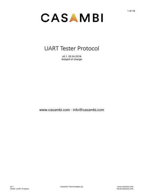 Casambi Tester Uart Protocol V01 Pdf Microcontroller Inputoutput
