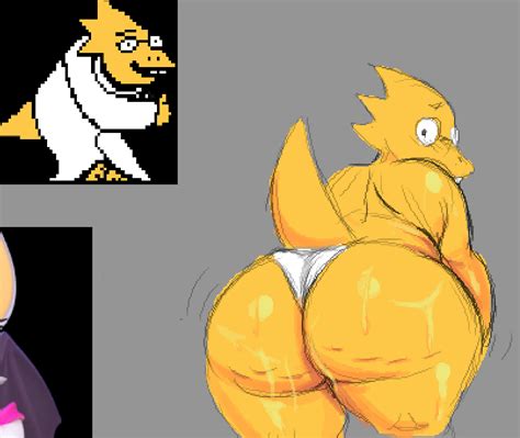 Rule 34 1girls Alphys Anthro Bubble Butt Cellulite Crossnsfw Lizard Scalie Solo Tail Undertale