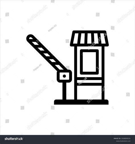 Toll Booth Icon Tollway Toll Plaza Stock Vector Royalty Free