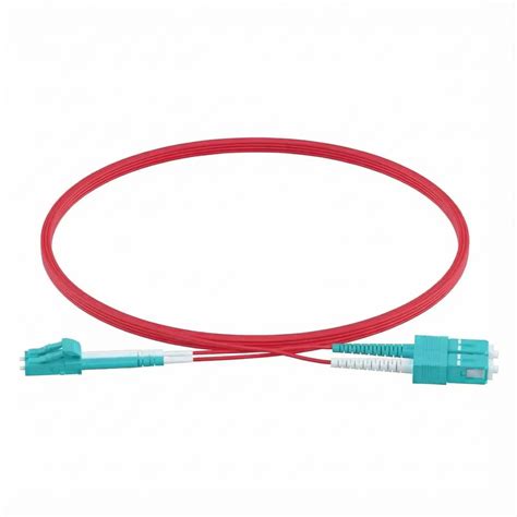 M Lcsc Om4 Duplex Multimode Fiber Patch Cable Taa Red