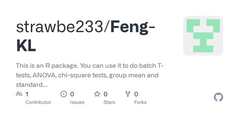 Github Strawbe233feng Kl This Is An R Package You Can Use It To Do Batch T Tests Anova