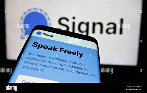 In This Photo Illustration A Smartphone With The Website Of Open Source Instant Messaging