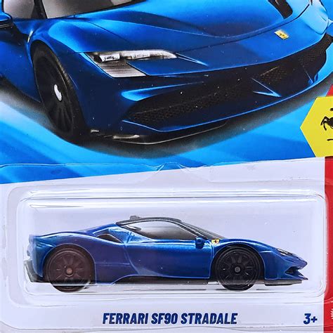 Hot Wheels Ferrari Sf90 Stradale Blue 164 Hybrid Supercar 1