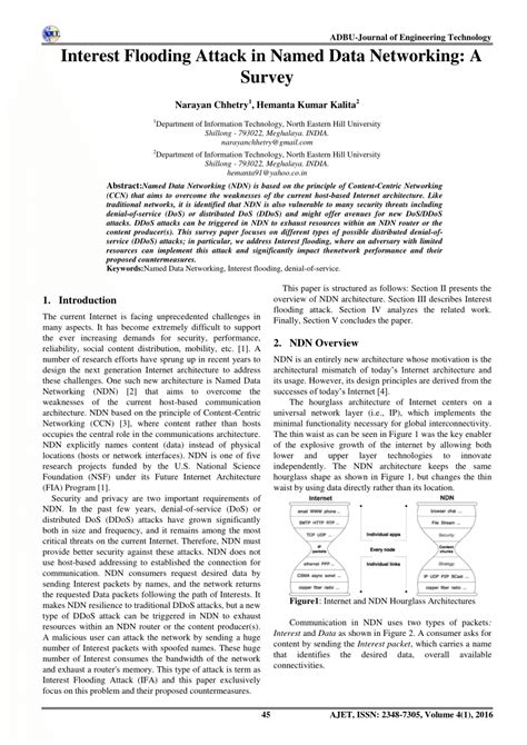Pdf Interest Flooding Attack In Named Data Networking A Survey