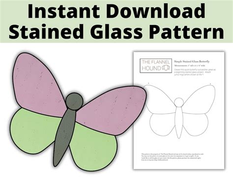 Simple Butterfly Stained Glass Pattern Easy Beginner Level Pattern To