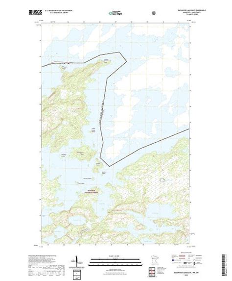 Us Topo 75 Minute Map For Basswood Lake East Mnon American Map Store