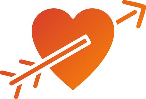 Heart Arrow Icon Style 21767667 Vector Art At Vecteezy
